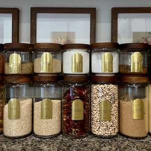 Gold Metallic Herbs and Spice Labels Custom List - Etsy