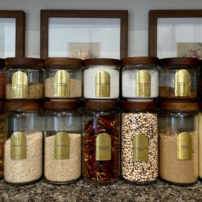 Gold Metallic Herbs and Spice Labels Custom List - Etsy