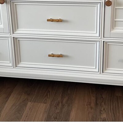 Boho Rod Drawer Pull , Dark Oak Rattan Handle, Wicker Drawer Pull ...