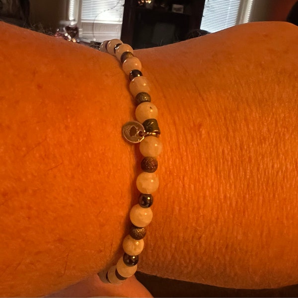 Moon Child Bracelet | Moonstone + Hematite | Dreams + Intuition | 6mm ...