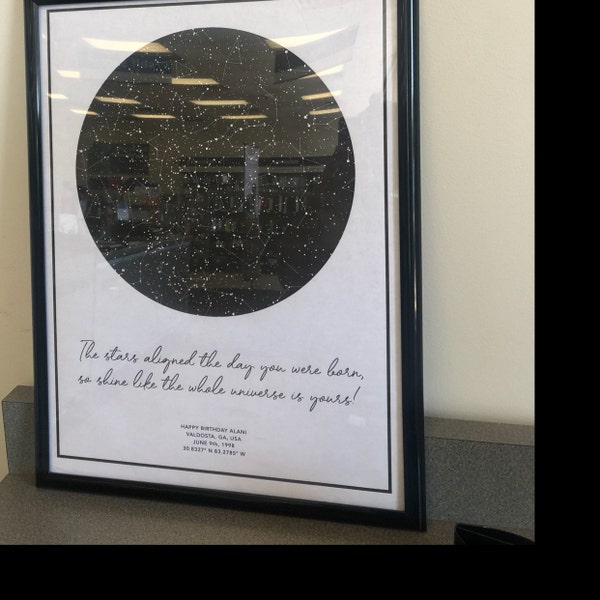 Custom Star Map | Valentine's Christmas Gift First Kiss Poster Love ...