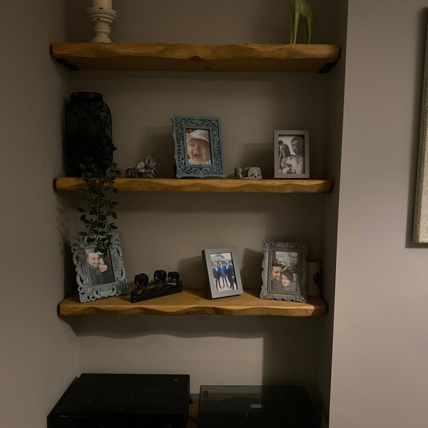 LIVE EDGE RUSTIC Shelving Board | Industrial Scaffold | Reclaimed ...