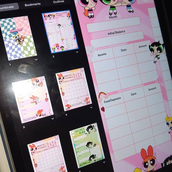 0.99c Bubbles Powerpuff Girls Digital Stickers | Digital Planner PNG ...