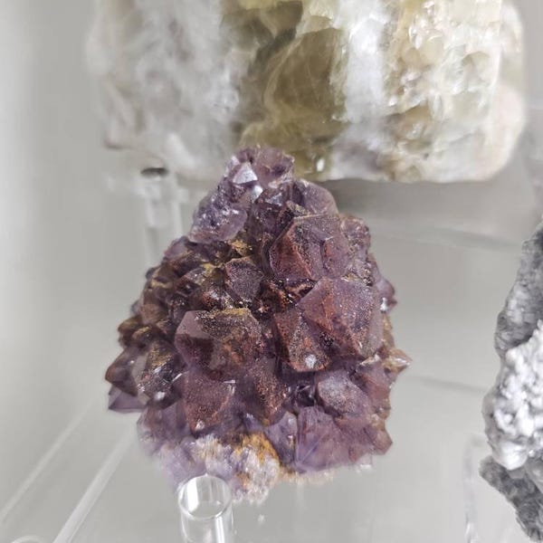 Pink Apatite 3 Gemmy Stones Encrusted W/albite on Muscovite Mica Matrix ...