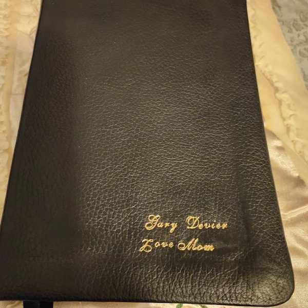 Cinnamon Custom Genuine Leather Bible - Etsy
