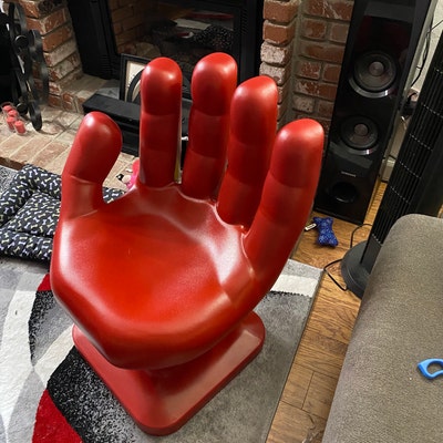 Dark Red LEFT Hand Shaped Chair 32 Tall Adult Size 70's Retro EAMES ...