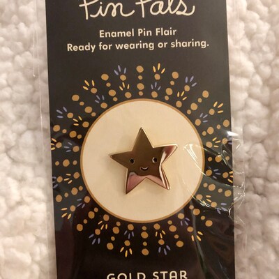 Gold Star Pin Gold Star Enamel Pin Gold Star Lapel Pin Gift for Hero ...