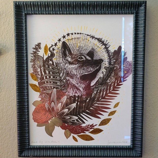 Eclectic Picture Frames Colorful Ridges Funky Decor Vintage Lime Green ...