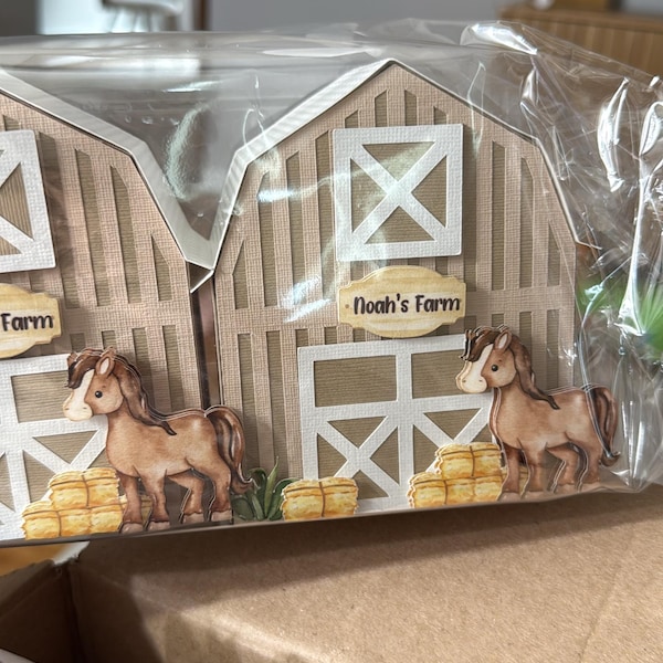 Farm Favor Boxes: Barnyard Birthday Party Decorations - Etsy