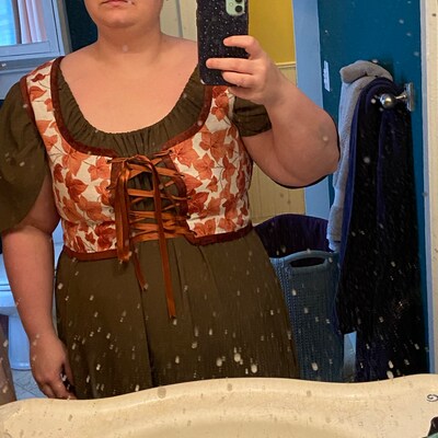 Hobbit Bodice, Autumn Renaissance Corset Oak Cottagecore Style Corset ...