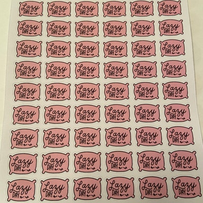 Lazy Day Stickers - Etsy