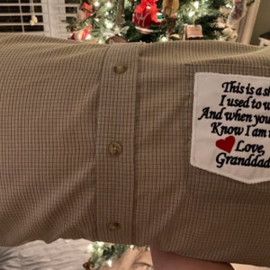 This is a Shirt I Used to Wear Patch, ONE Memory Pillow IRON-ON Patch ...