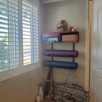 Yoga Mat Rack 2 Shelves With 2 Mat Racks, Yoga Decor, Gym Mat Rack, Gym Storage, Fitness - Etsy ...