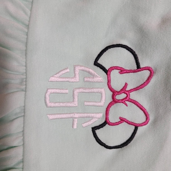 Cute Girly Mouse Ears Applique Monogram Design 2 Sizes 4X4, 5X7 Instant ...