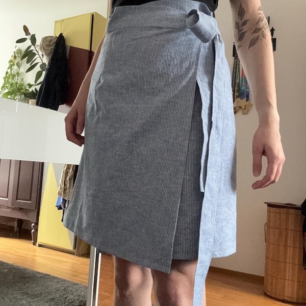 Wrap Skirt With Big Bow Sewing Pattern/ A-line Wrap Skirt PDF Pattern ...