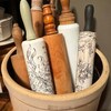 Very Large and Very Deep Rustic White and Red Trimmed Enamelware Basin ...