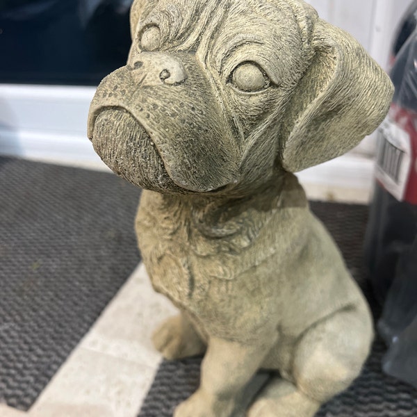 Stone Garden Large Detailed Boxer Dog Gift Statue Ornament - Etsy
