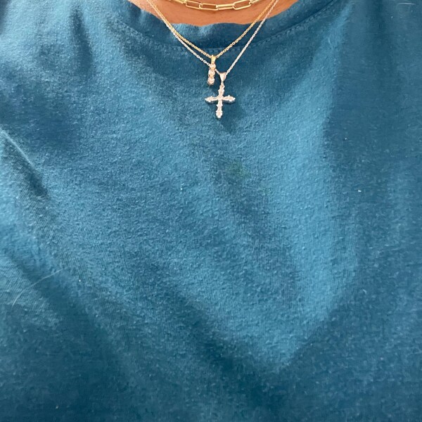 925k Sterling Silver Pave Cross Pendant, Holy Cross Necklace, Cross ...