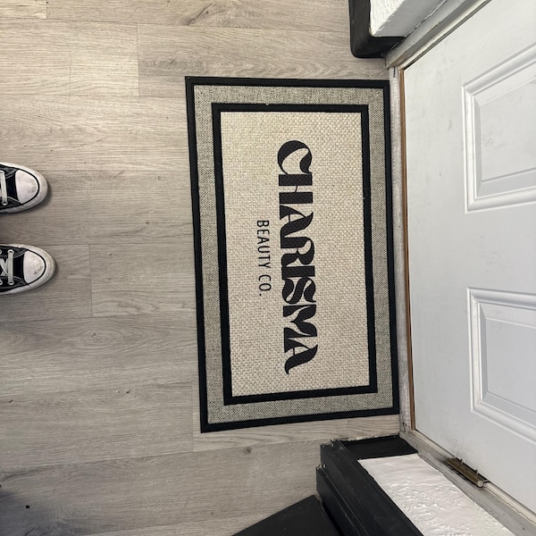 Custom Business Logo Door Mat - Your Text Here - Personalized Doormat ...