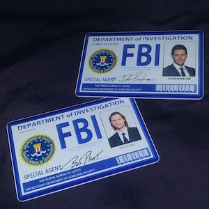 Supernatural 2 Pack Prop FBI Badges With Sam and Dean Winchester - Etsy
