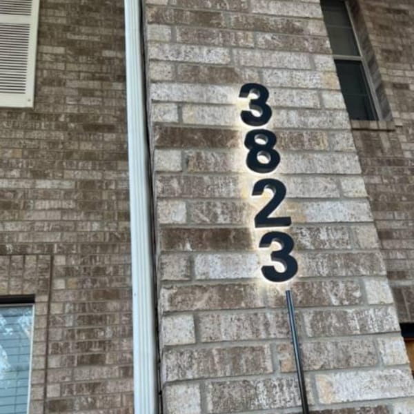 Custom Modern Solar House Numbers ,personalized Illuminated Address ...