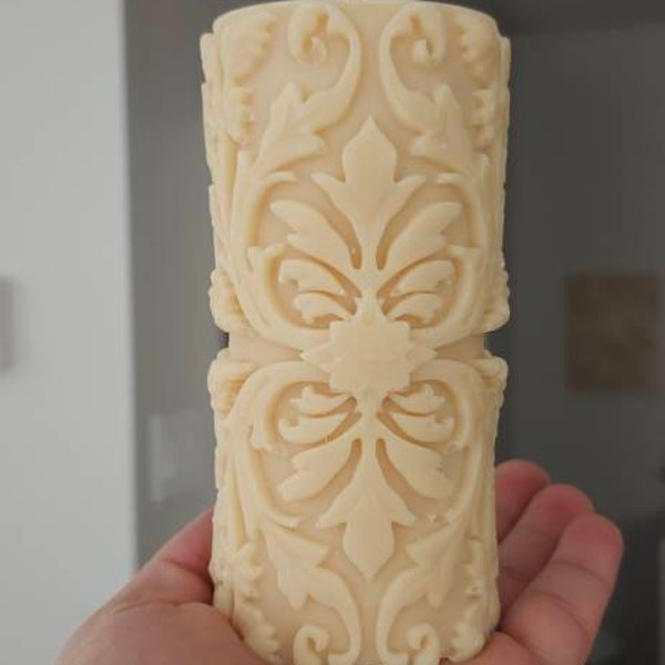 Wavy Pillar Swirl Candle Small| Custom Color & Scent|shaped Candle ...