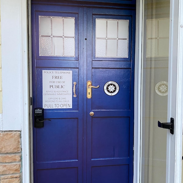 Tardis Door Wrap, Tardis Door Cover, Policebox Door Wrap, Tardis Decal ...