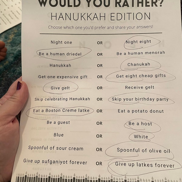 Hanukkah Party Games Bundle, Printable Hanukkah Games, Chanukah Games ...