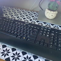 Half Circle Print Desk Mat, Aesthetic Desk Accessory, Cute Workspace ...