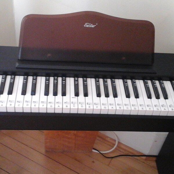 Piano Stickers for 61 Key Piano or Keyboard 36 White Key Kids Monster ...