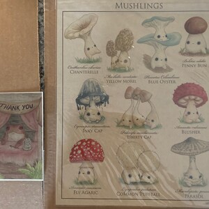 Mushling Identification Print Mushroom Botanical Fine Art | Etsy UK
