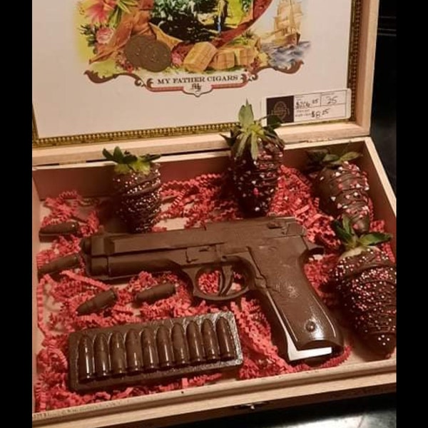GUN MOLD, Gun & Bullets Chocolate Mold, Soap Mold, Hunter Theme Cake ...