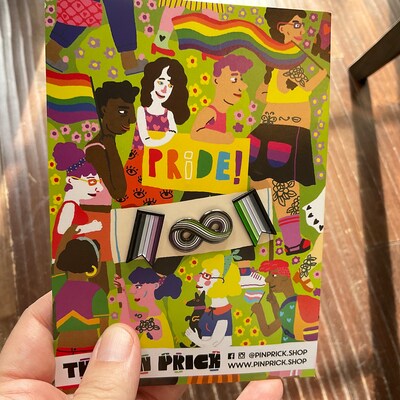 Infinitely Aroace Pin Subtle Asexual Aromantic Pride Accessory Aceflux ...