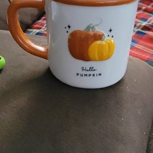Snuggle Season 'hello Pumpkin' Stoneware Mug - Etsy