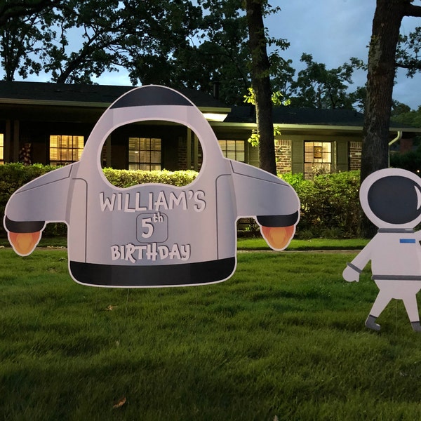 Rocket Photo Booth Frame, Rocket Wall Art, Rocket Yard Sign, Space ...