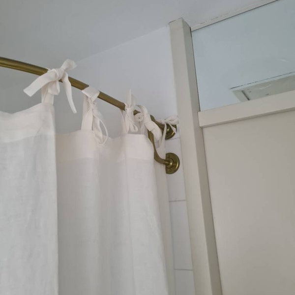 U-shaped Oval 180 Degrees Shower Curtain Rod for Bathroom, Fitting and ...