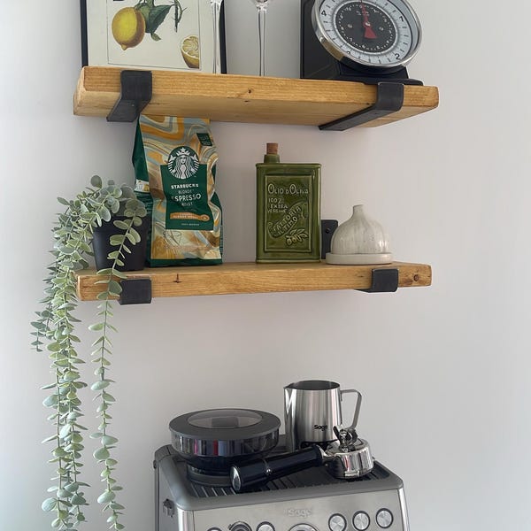 Stunning Rustic Shelf Made From Reclaimed Scaffold Board includes ...