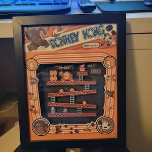 Ms. Pac-man 3D Shadow Box, 8x10, Handmade Arcade Art - Etsy