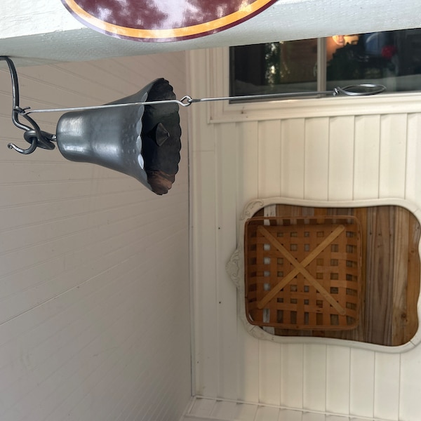 Wrought Iron Bell With Hanging Hook, Medium - Etsy