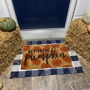 Hey There Pumpkin Doormat, Fall Welcome Mat, Fall Decor, Funny Doormat ...