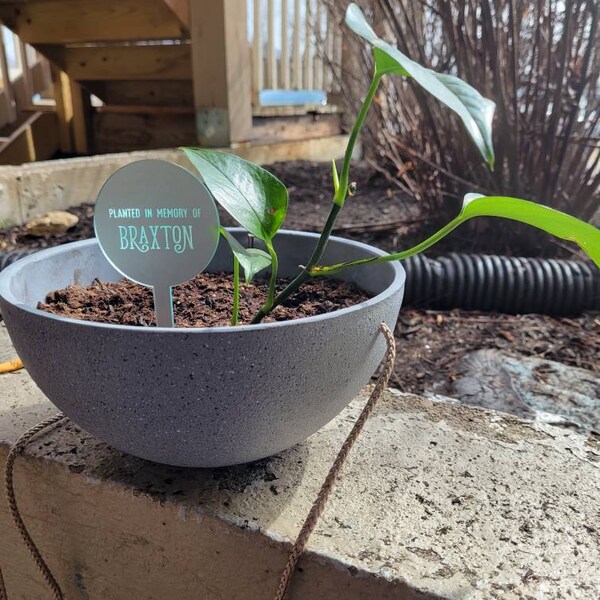 Planted in Memory Personalized Memorial Plant Stake / Garden Marker ...