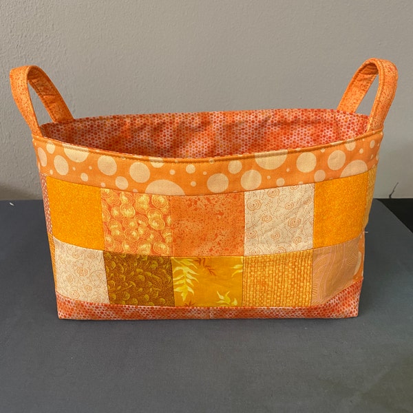 PDF Patchwork Fabric Basket PATTERN, Mini Charm Friendly, Three Sizes ...