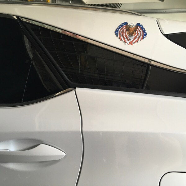 Magnetic American Flag Freedom Eagle USA Car Decal - MAGNET (5" * 5 ...