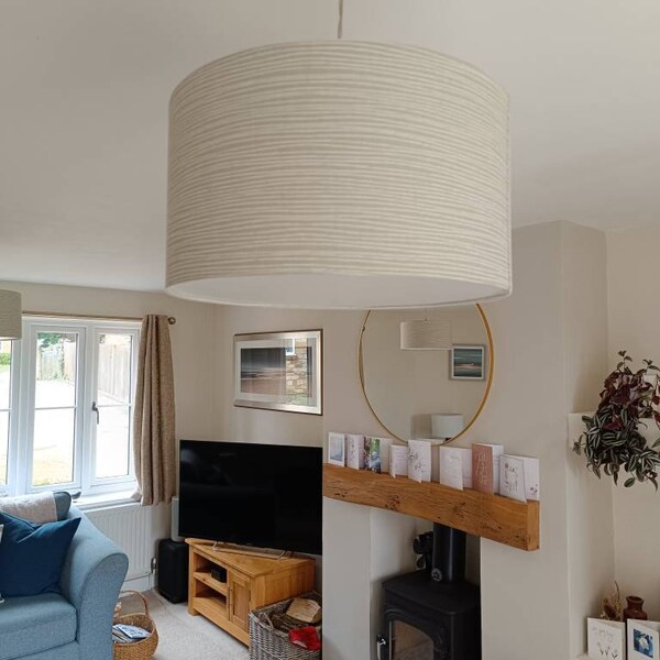 Neutral Pattern Lampshade With Gold Silver or White Lining, 20cm to ...
