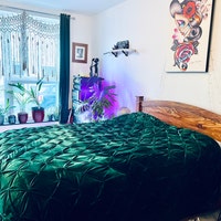 Buy Emerald Green Velvet Quilt King Velvet Blanket Velvet Comforter ...