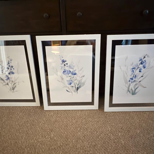 Wildflower Home Decor Wall Art for Living Room Wild Floral Artwork Set ...