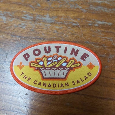 Poutine the Canadian Salad Iron on Patch Embroidered Sew on Canada ...