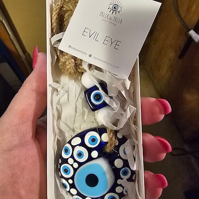 Hand Painted Evil Eye Wall Hanging, House Protection, Home Decor, Home ...