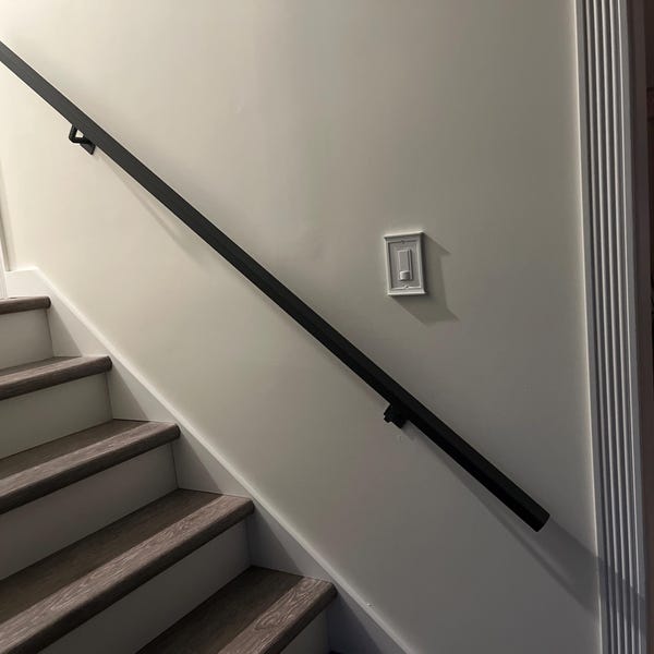 Custom Length Metal Stair Railing, Hand Rail for Steps, Custom Length ...