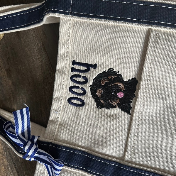 Monogrammed Large Pet Tote Bag, Personalized Dog Tote Bag, Customized ...